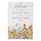 Wildflower Wedding Welcome Sign | Zazzle