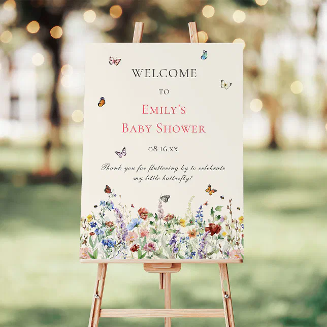 Wildflower Welcome Sign | Zazzle
