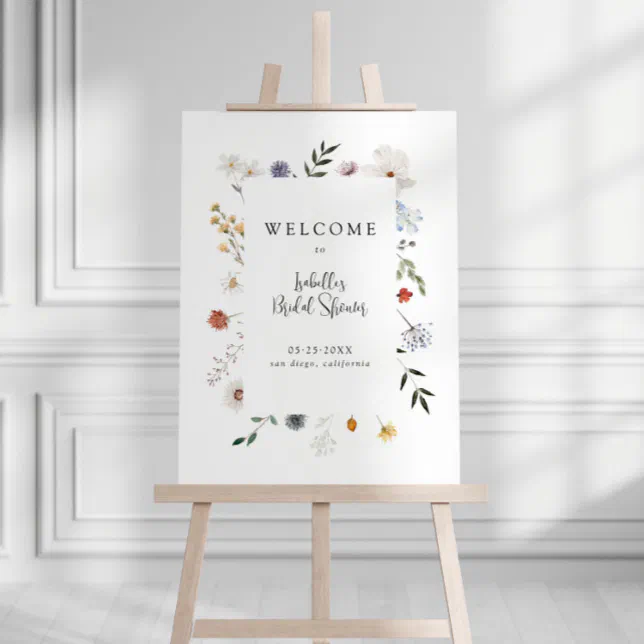 Wildflower Welcome Sign | Zazzle
