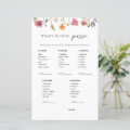 Wildflower What's In Your Purse Bridal Game | Zazzle