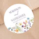 Wildflower Wild Flower Floral Garden Wedding Classic Round Sticker | Zazzle