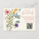 Wildflower Wild Flower QR Code Wedding Details Enclosure Card | Zazzle