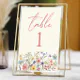 Wildflower Wild Flowers Floral Garden Wedding Table Number | Zazzle