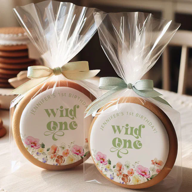 Wildflower Wild one girl 1st birthday Sugar Cookie | Zazzle