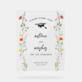Wildflowers Advice & Wishes Graduation Table Sign | Zazzle