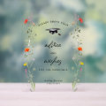 Wildflowers Advice & Wishes Graduation Table Sign | Zazzle
