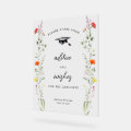 Wildflowers Advice & Wishes Graduation Table Sign | Zazzle