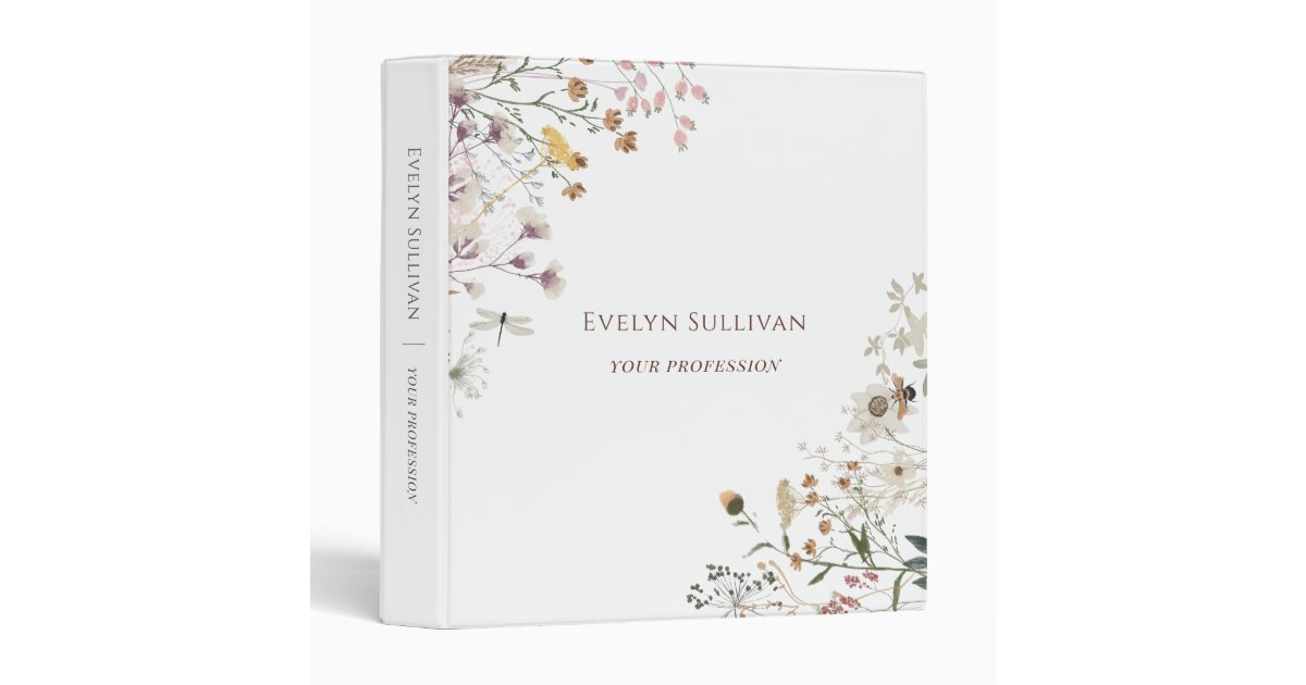 Wildflowers binder | Zazzle