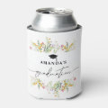 Wildflowers Boho Graduation Party paper napkins Can Cooler | Zazzle