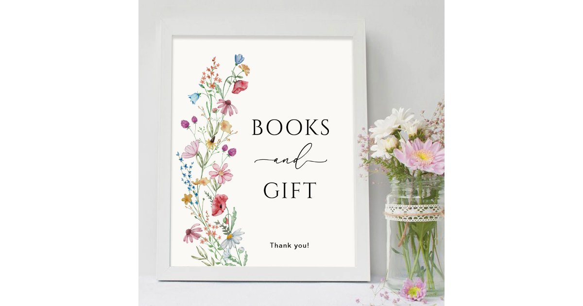 Wildflowers Books and Gift Poster | Zazzle