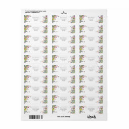 Wildflowers & Butterflies Label | Zazzle