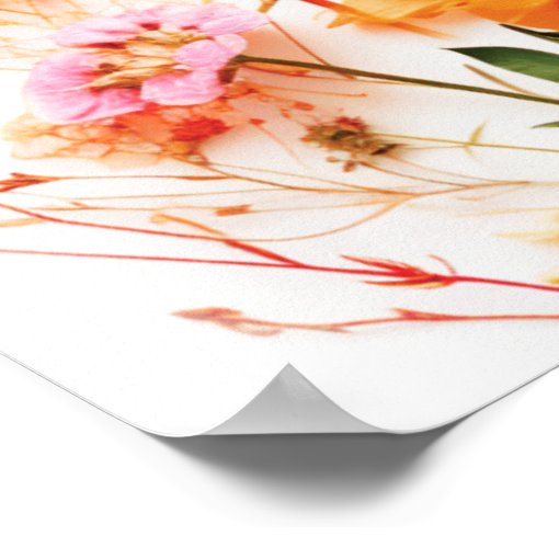 Wildflowers Colorful Flowers Poster Sign | Zazzle