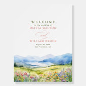 Wildflowers Meadow and Meadow Wedding Welcome Sign | Zazzle