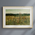 Wildflowers. Oil on Canvas. Vintage meadow Poster | Zazzle