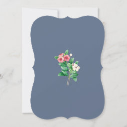 Wildflowers Periwinkle Dusty Blue Wedding Invitation | Zazzle