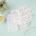 Wildflowers Predictions Game Flyer | Zazzle