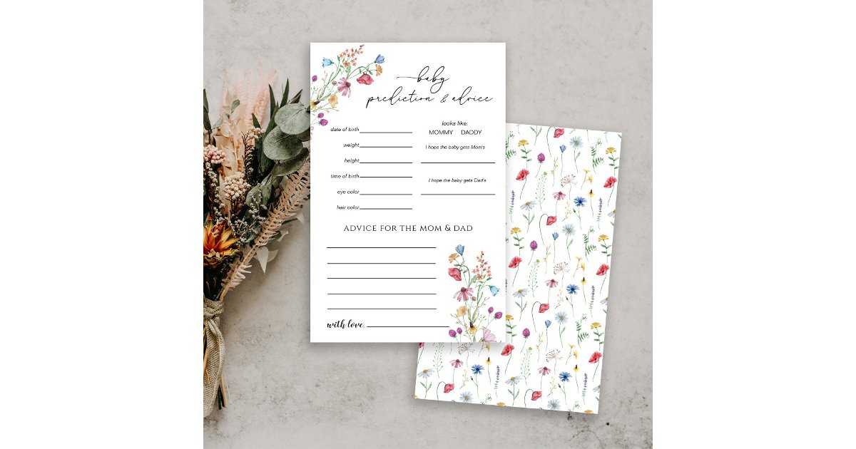 Wildflowers Predictions Game Flyer | Zazzle