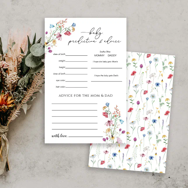 Wildflowers Predictions Game Flyer | Zazzle