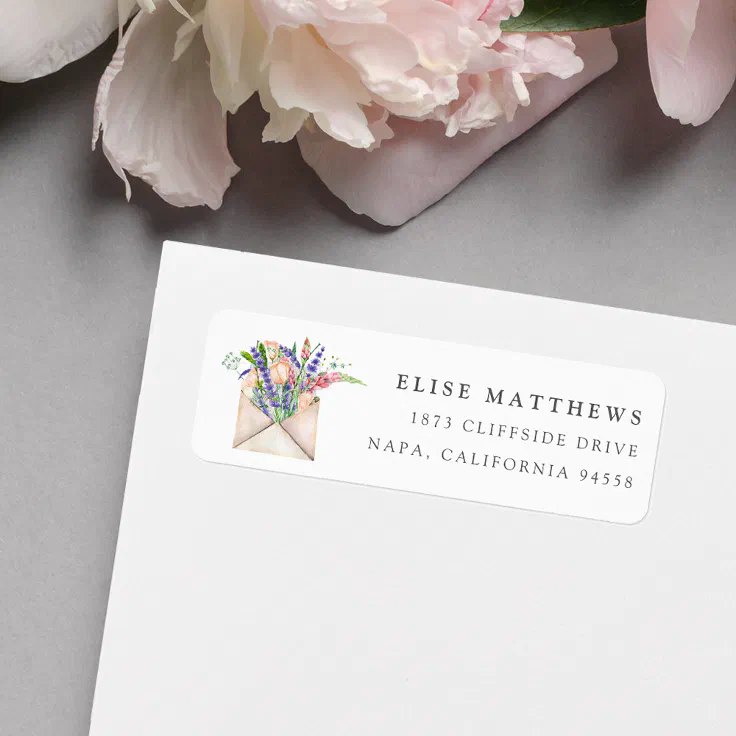 Wildflowers Return Address Label | Zazzle