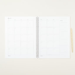 Wildflowers Script Monthly Weekly Monthly Planner | Zazzle