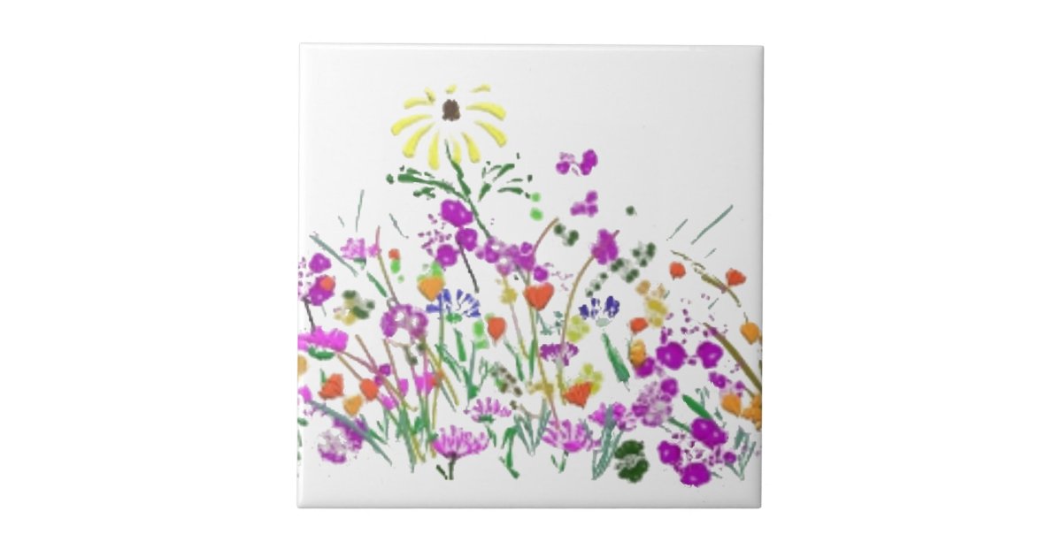 Wildflowers Tile | Zazzle