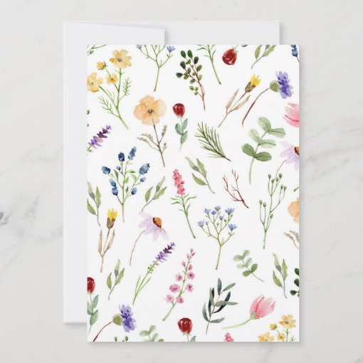 Wildflowers Time Capsule Note Message Card | Zazzle