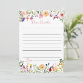 Wildflowers Time Capsule Note Message Card | Zazzle