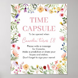 Wildflowers Time Capsule Poster | Zazzle