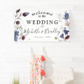Wildflowers 'Welcome to' Chic Boho Wedding Banner | Zazzle