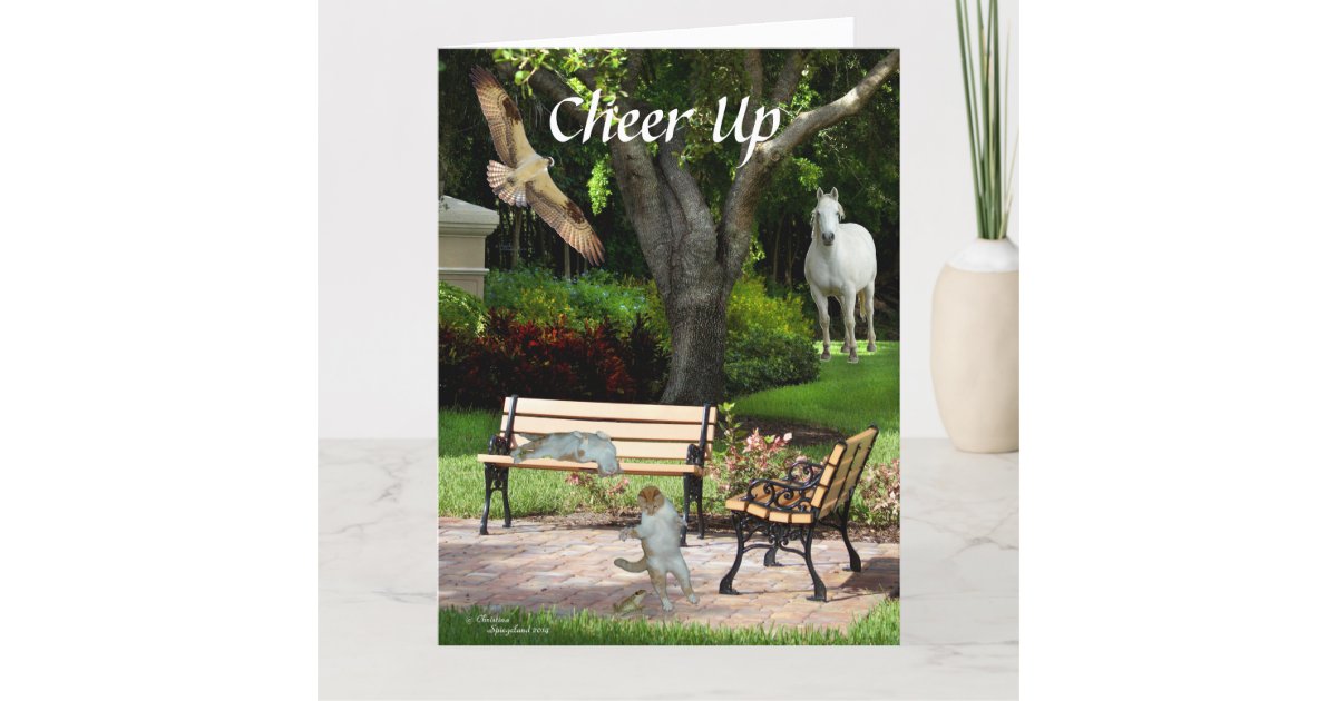 Wildlife animals Cheer Up Greeting Card | Zazzle