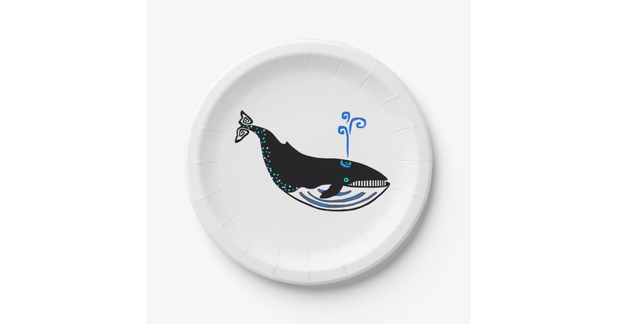Wildlife - Blue WHALE - Endangered animal - Party Paper Plates | Zazzle