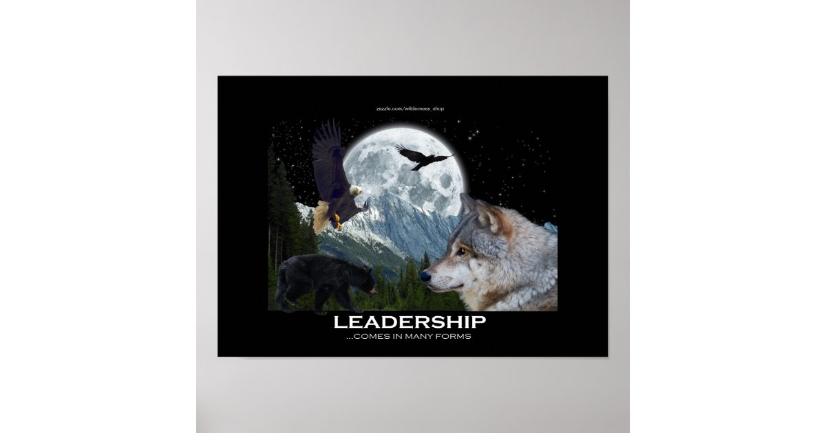 Wildlife Leadership Motivational Art Poster | Zazzle