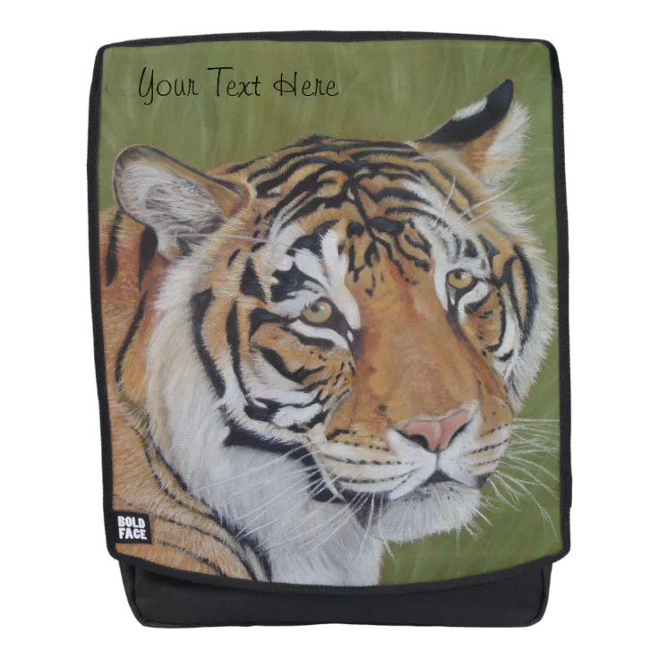 wildlife picture of big cat tiger backpack | Zazzle