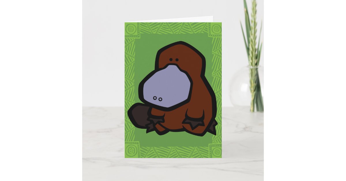 Wildlife Platypus Puzzle Greeting Card | Zazzle