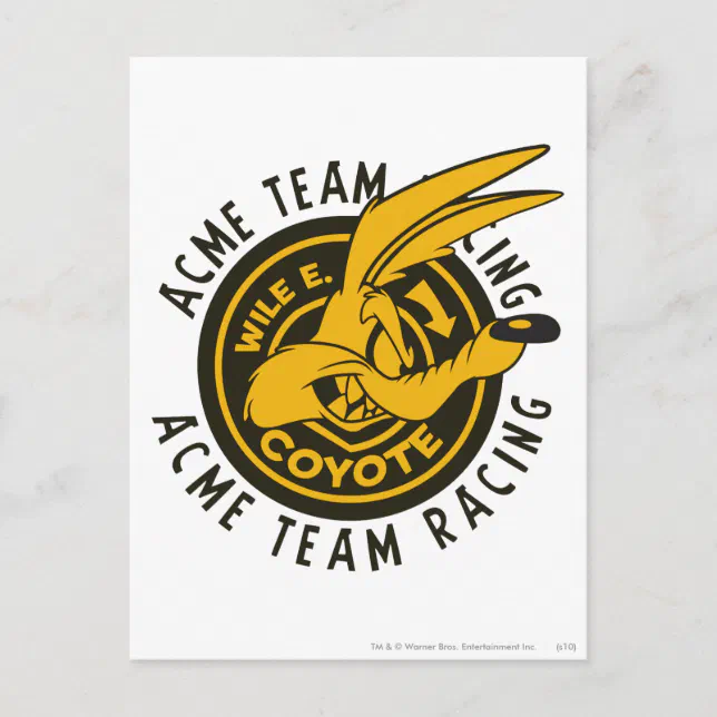 WILE E. COYOTE™ Acme Team Racing Postcard | Zazzle