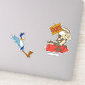WILE E. COYOTE™ and ROAD RUNNER™ ACME Rocket Sticker | Zazzle