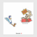 WILE E. COYOTE™ and ROAD RUNNER™ ACME Rocket Sticker | Zazzle