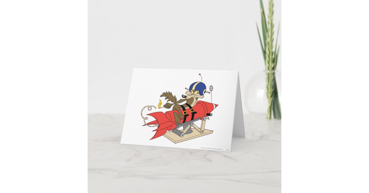 WILE E. COYOTE™ Launching Red Rocket Card | Zazzle