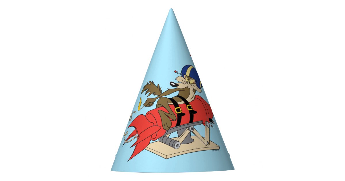 WILE E. COYOTE™ Launching Red Rocket Party Hat | Zazzle