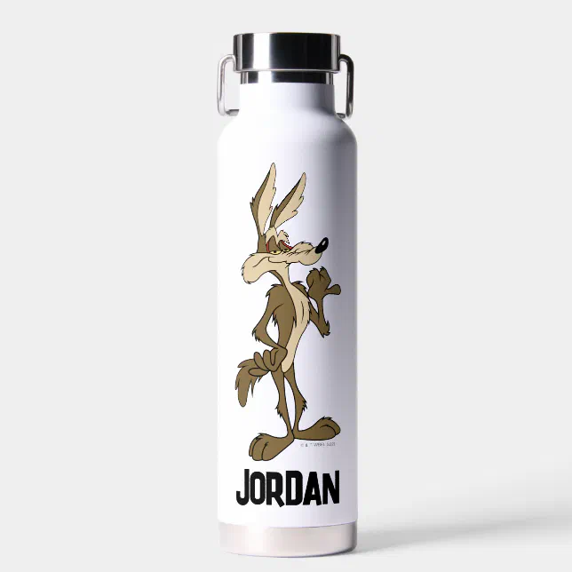 WILE E. COYOTE™ Looking Proud | Add Your Name Water Bottle | Zazzle
