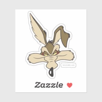 Wile E. Coyote Pleased Head Shot Sticker | Zazzle