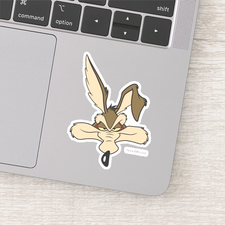 Wile E. Coyote Pleased Head Shot Sticker | Zazzle