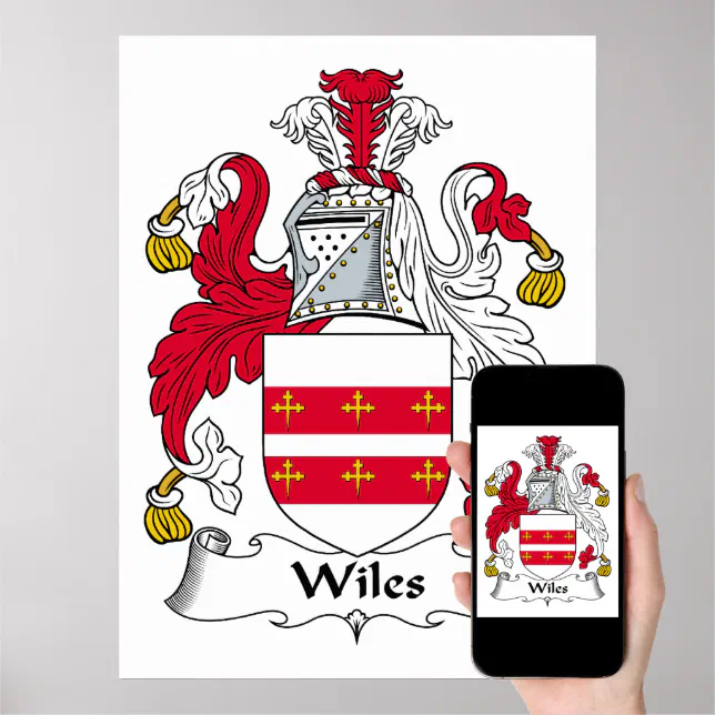 Wiles Family Crest Poster | Zazzle