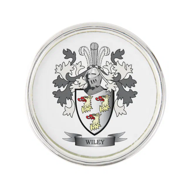 Wiley Family Crest Coat of Arms Lapel Pin | Zazzle
