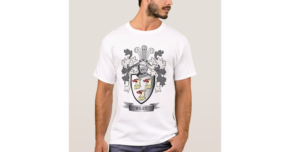 Wiley Family Crest Coat of Arms T-Shirt | Zazzle