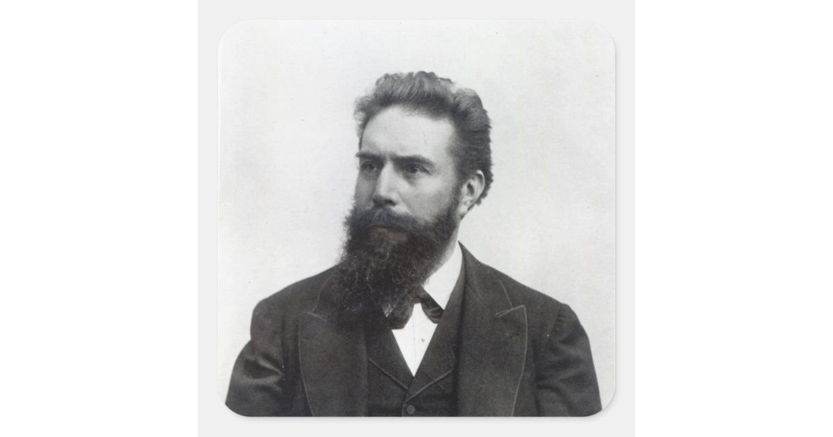 Wilhelm Rontgen Square Sticker | Zazzle