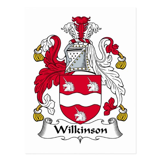 Wilkinson Family Crest Postcard | Zazzle.com