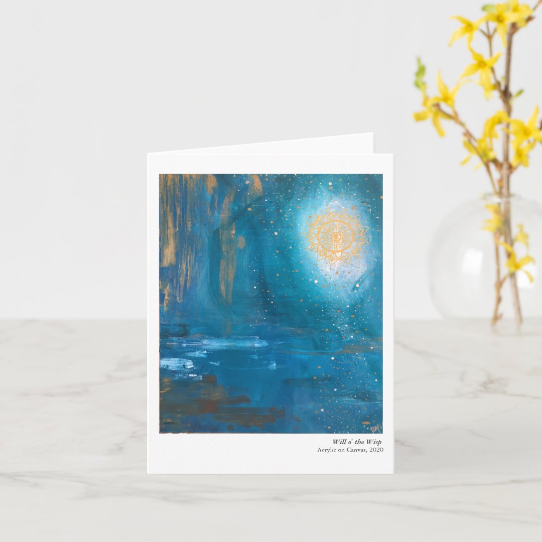 Will o' the Wisp Folded Note Card | Zazzle