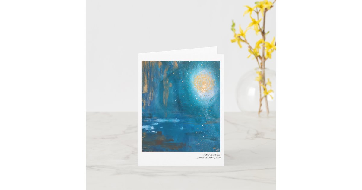 Will o' the Wisp Folded Note Card | Zazzle