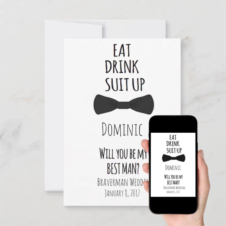 will you be my Best Man? Best Man Wedding Invite | Zazzle
